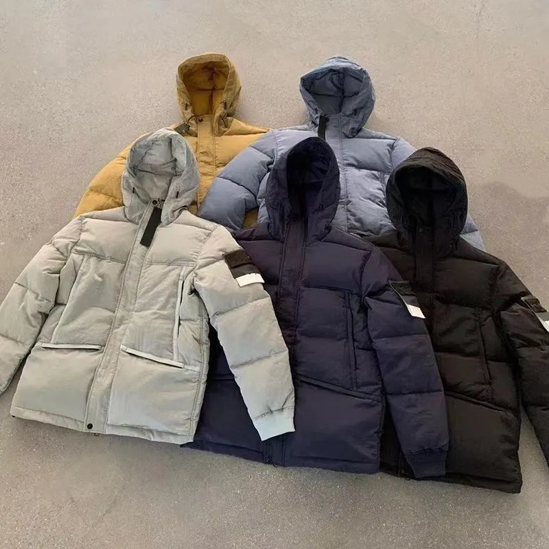 Brand Stoney Stone Mens Down Cotton Parkas Warm Embroidered Nylon Metal ...