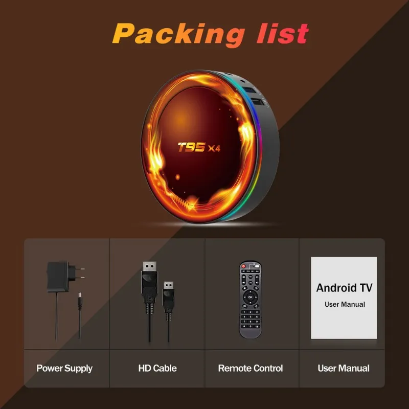 T95 X4 Android 11 Smart TV Box 4GB RAM 32GB ROM, 8K/4K/3D, S905X4 Media ...