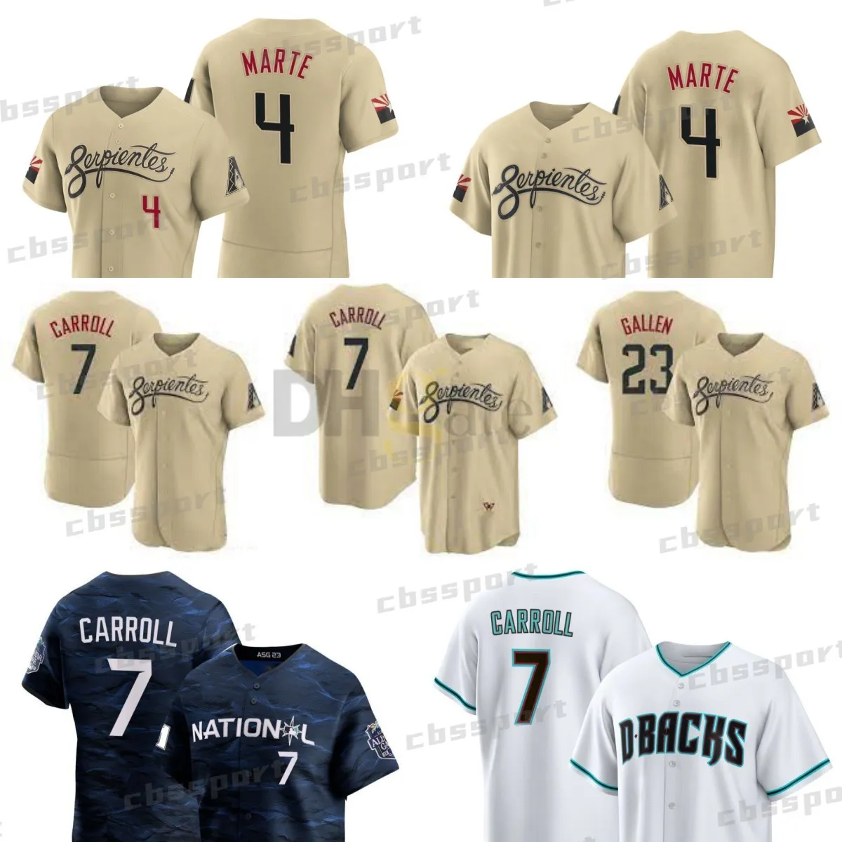 7 Corbin Carroll 23 Zac Gallen Beyzbol Forması City City Madison ...