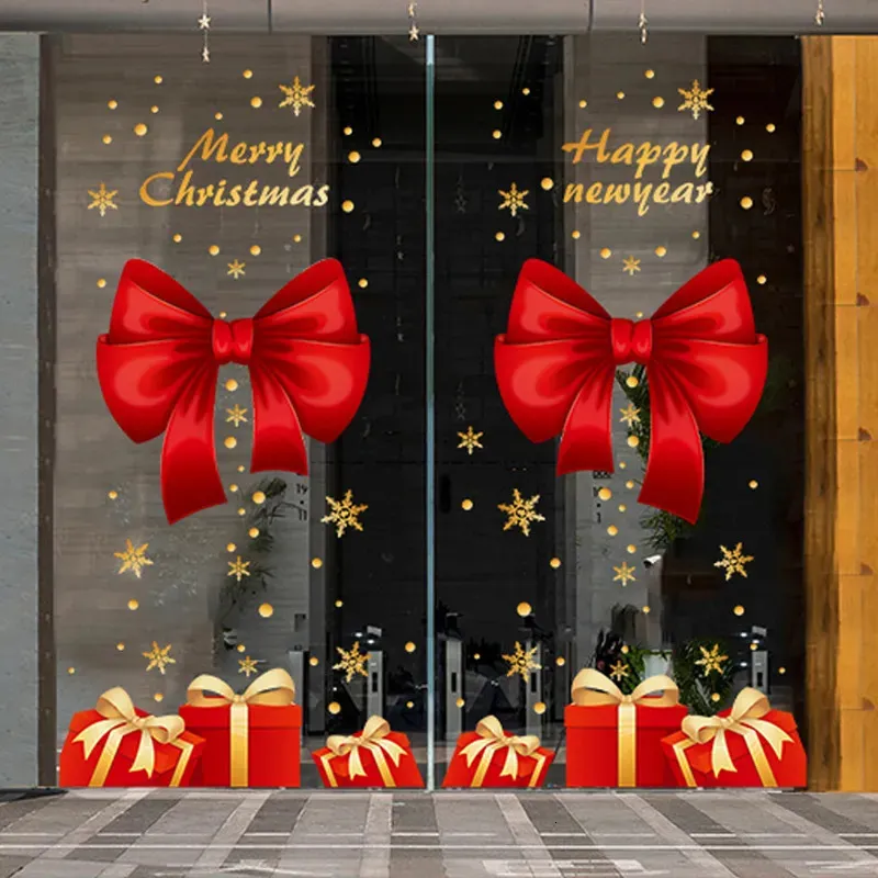 Merry Christmas Window Stickers Removable Xmas Decals For Home Decor ...
