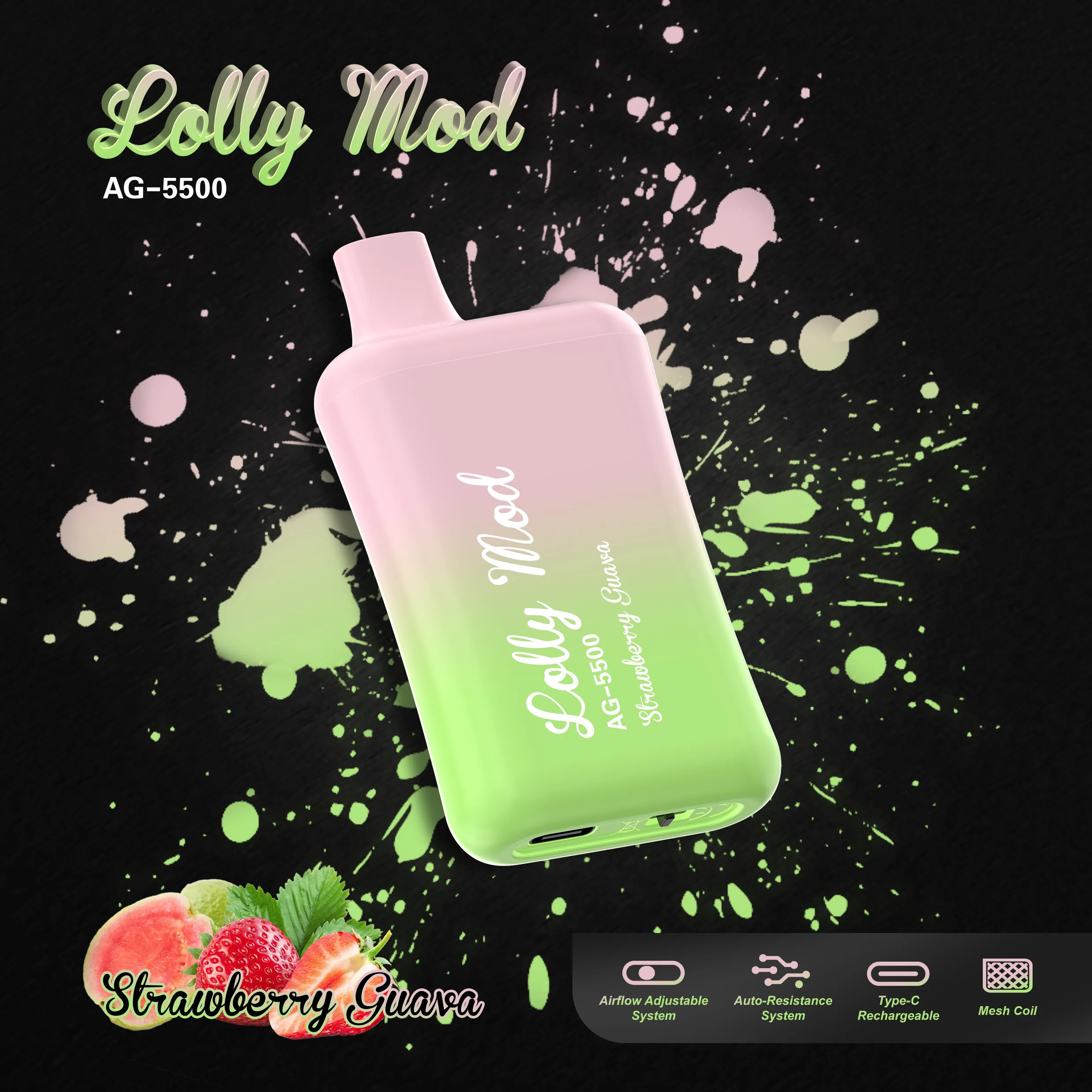 New Original Puff 5500 Disposable Vape Disposable Puff 5k E Cigarette ...