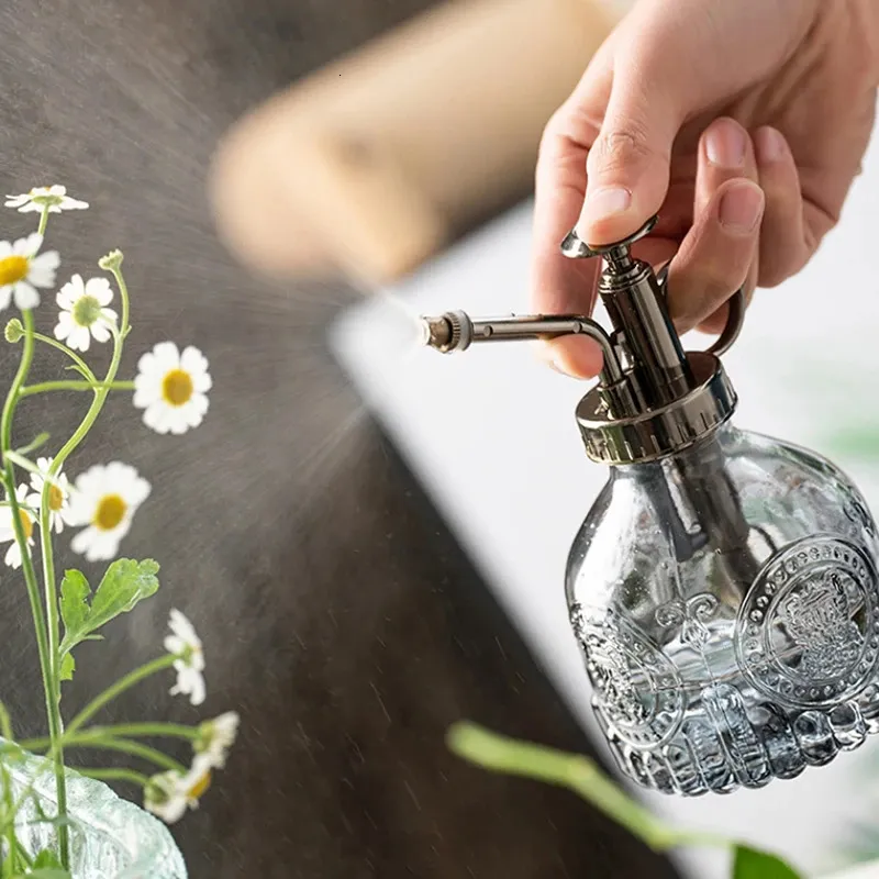 Sprayers Vintage Glass Watering Can Retro Air Pressure Spray Bottle ...