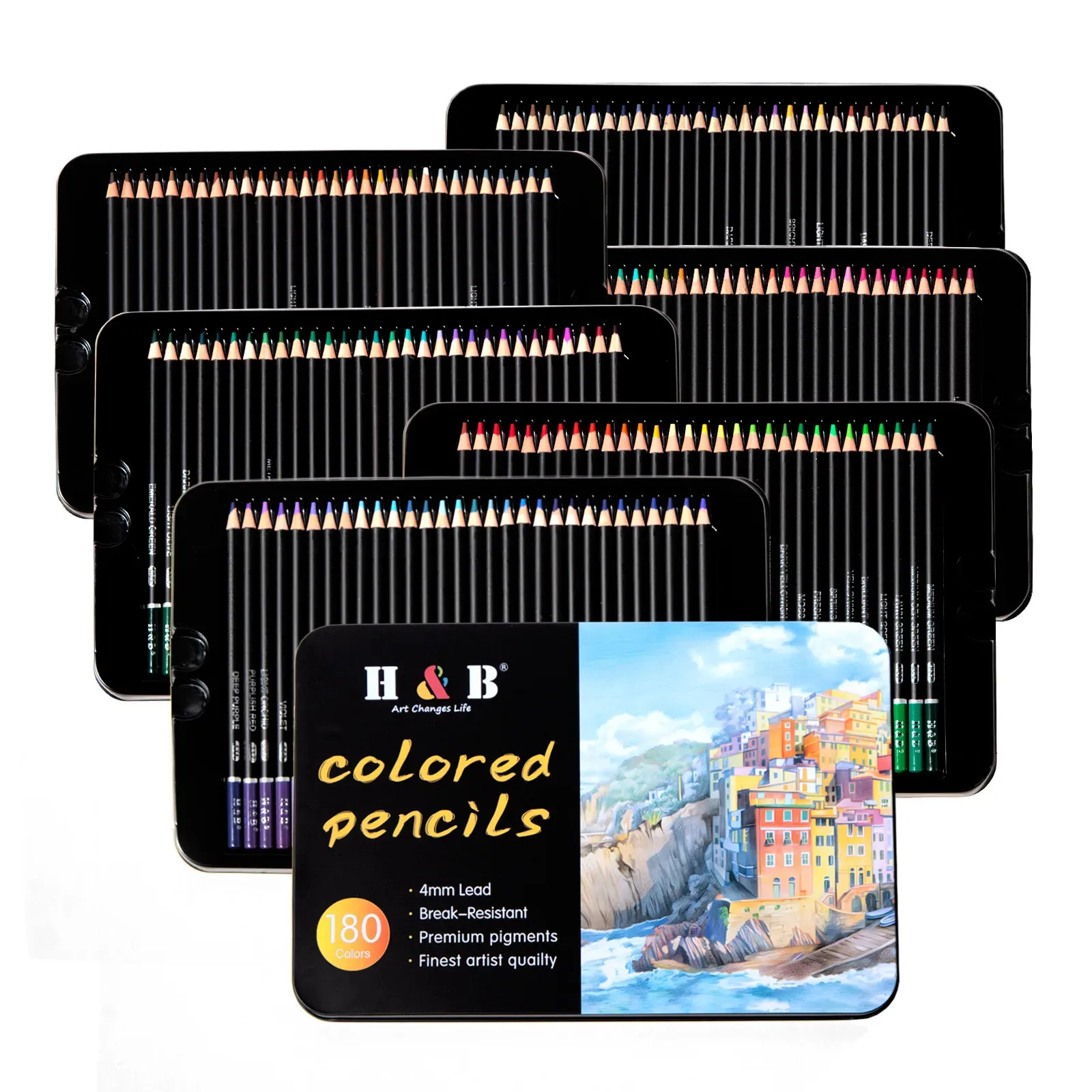DHgate.com:Crayon 180 pcs Color Pencil Set Drawing Professional Art for ...
