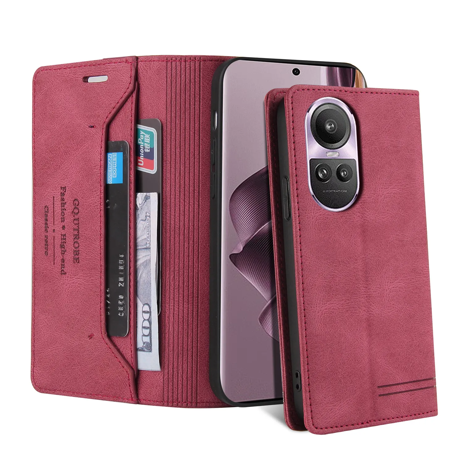 Luxury Retro PU Leather TPU Flip Phone Case For OPPO Realme 11 Reno 10 ...