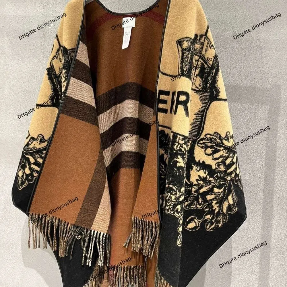 DHgate.com:Premium Cashmere Plaid Cape Scarf: Reversible Sheepskin ...
