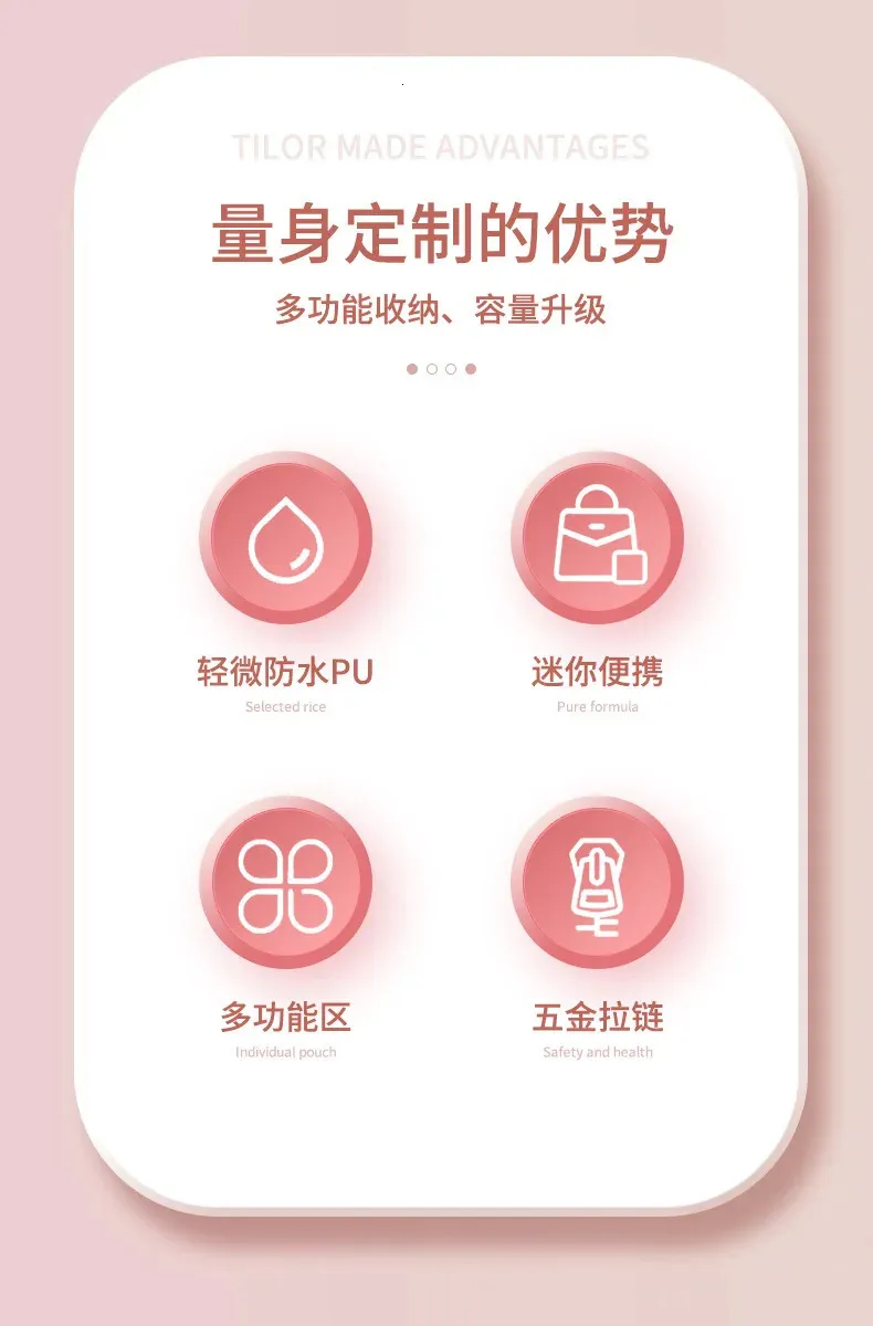 Jewelry Box Mini Organizer Display Travel Zipper Case: Portable Leather ...