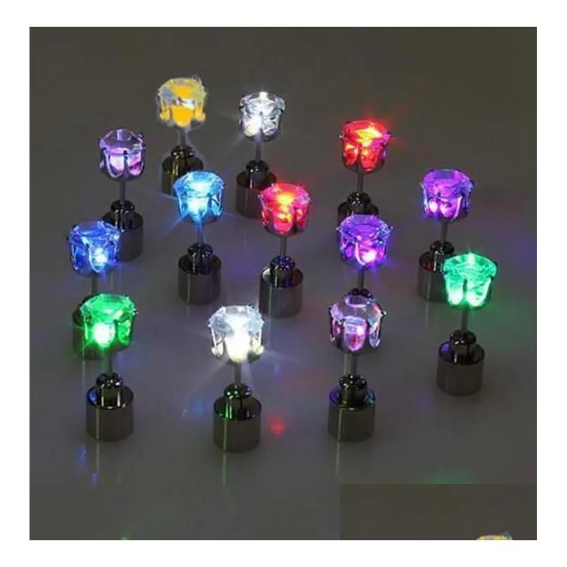 LED Light Up Earrings - Flashing Studs, Christmas Gift Jewelry, Strobe ...