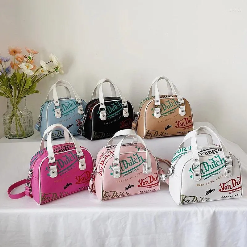 Designer Shoulder Bags For Women PU Leather Crossbody Graffiti Handbags ...