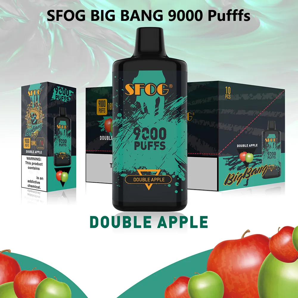 Original SFOG Big Bang 9000 Puffs Disposable E Cigarette Vape ...