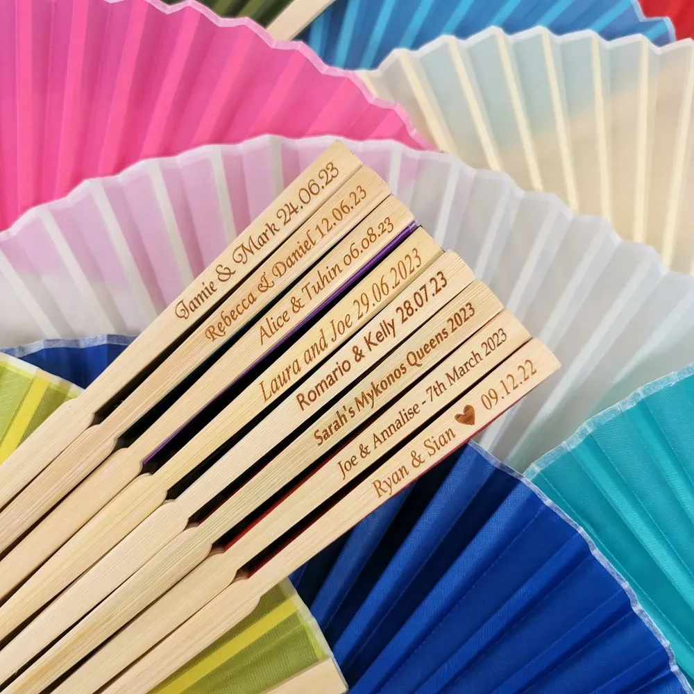 Personalized Folding Fans: Elegant Silk & Bamboo Hand Fan, Ideal For ...