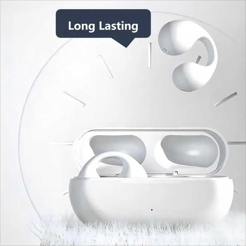 Waterproof Ear Clip Bluetooth 5.3 Earbuds - Secure Fit Wireless ...