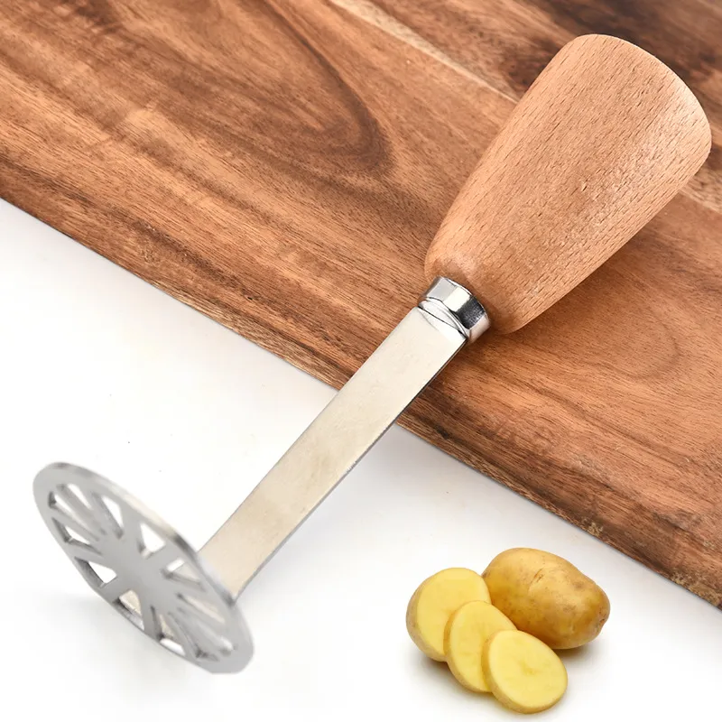 DHgate.com:Stainless Steel Potato Masher with Non-Slip Wood Handle ...