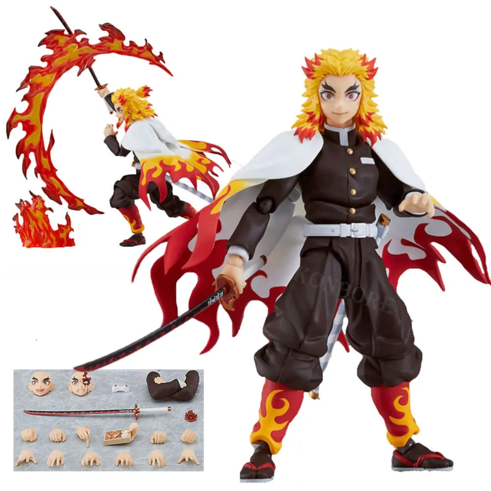 Mascot Costumes 14cm Figma #553 Demon Slayer Anime Figure Kyojuro ...