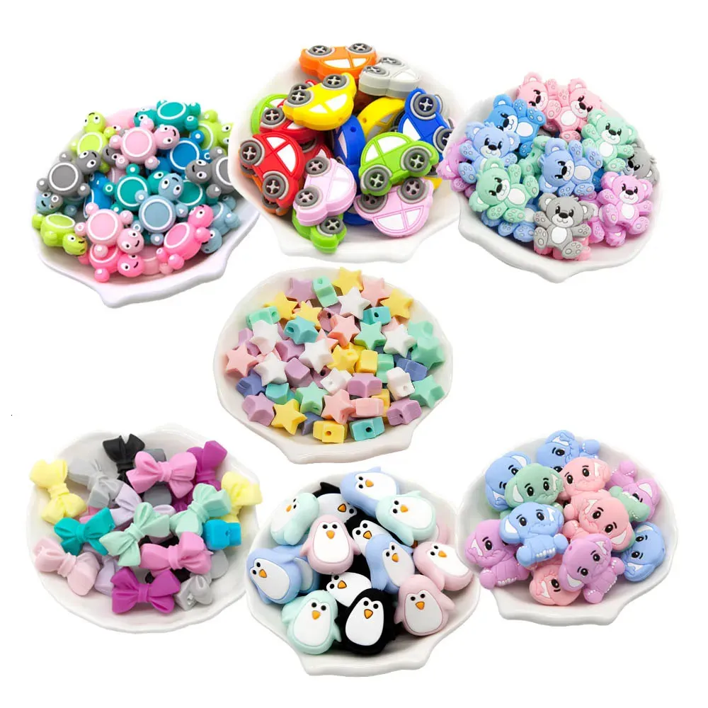 DHgate.com:Silicone Teether Toys, 10pcs/Lot, BPA-Free, DIY Baby ...