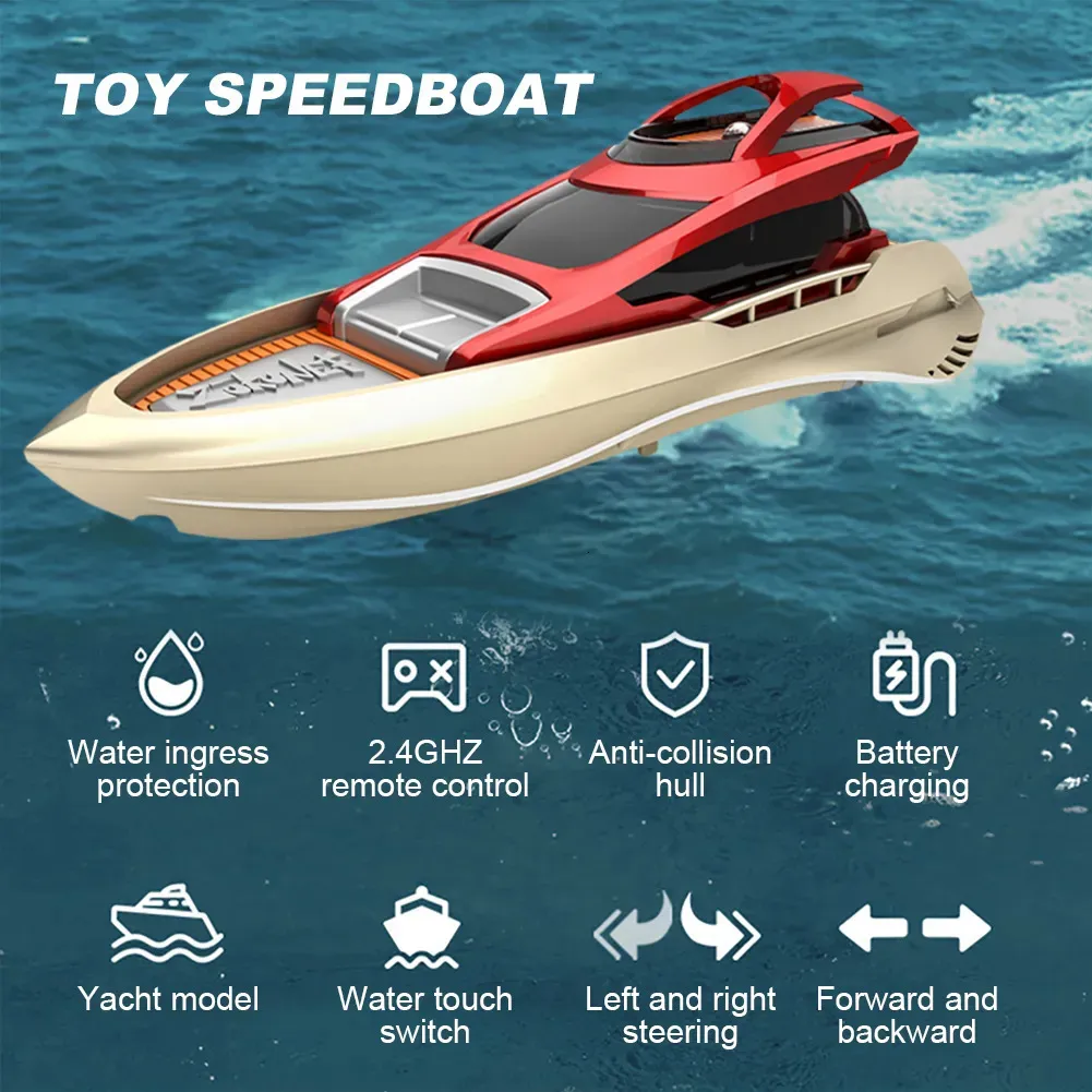 Waterproof Electric Remote Boat High Speed 2.4GHz Remote Control Mini ...