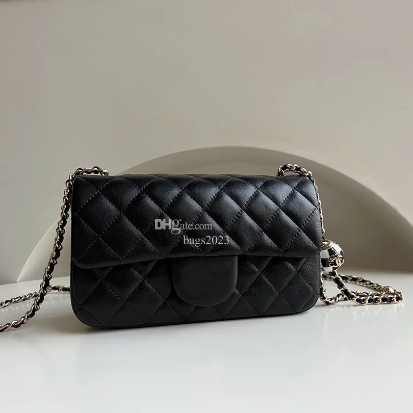 Women's Genuine Leather Shoulder Flap Crossbody Handbag Chain Bag With ...