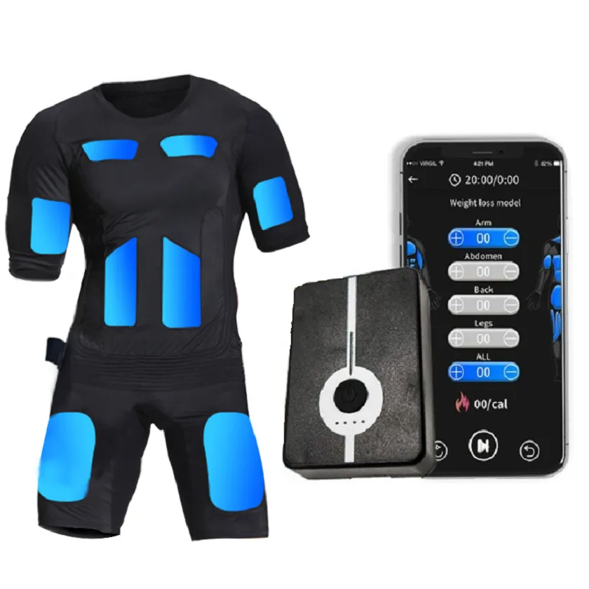 Full Body EMS Training Suit - Dry Electrode Muscle Stimulator for ...