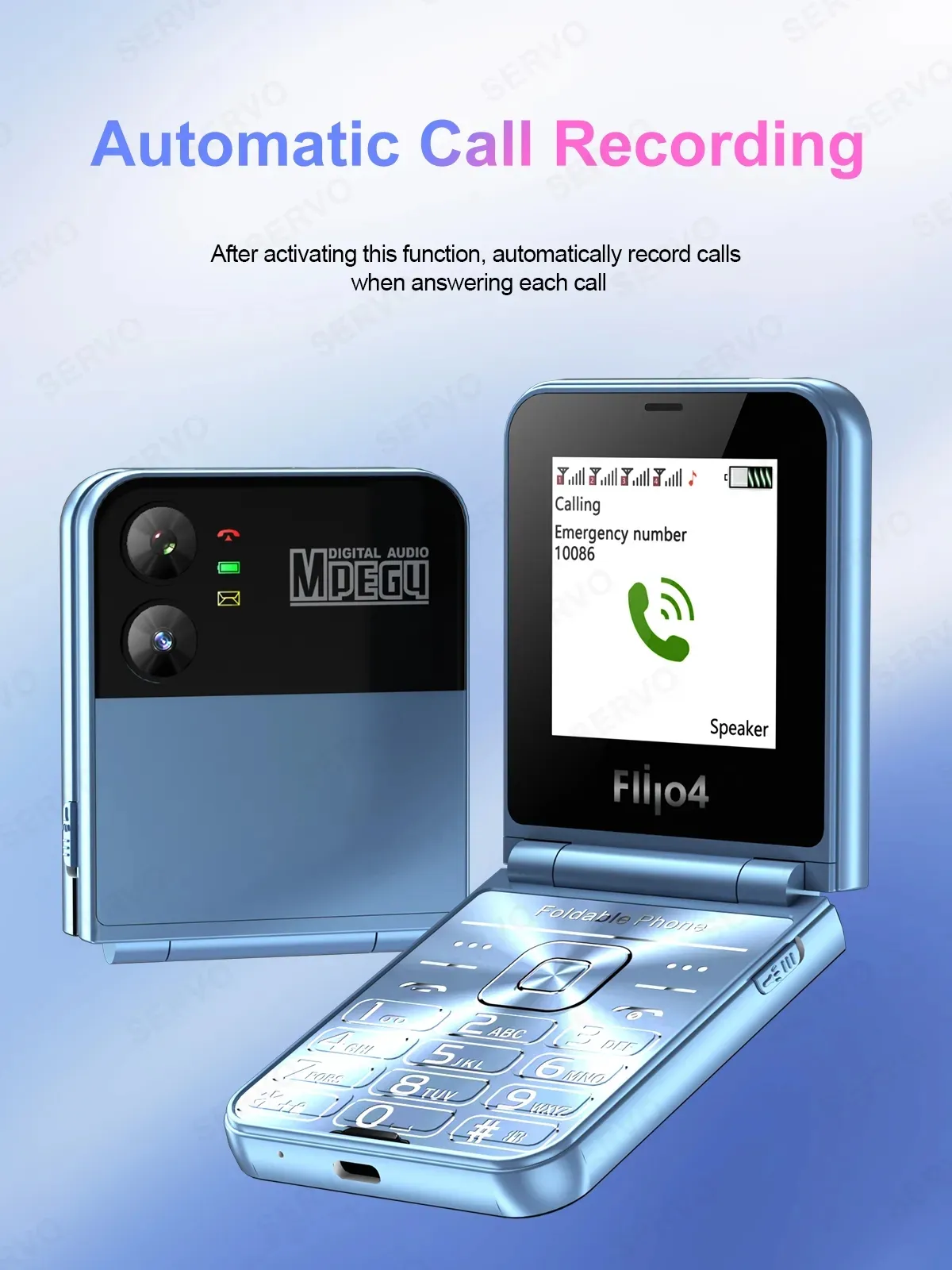 Unlocked 2G Flip Phone 2.6 Inch Screen, Quad Band GSM, 4 SIM, Speed ...