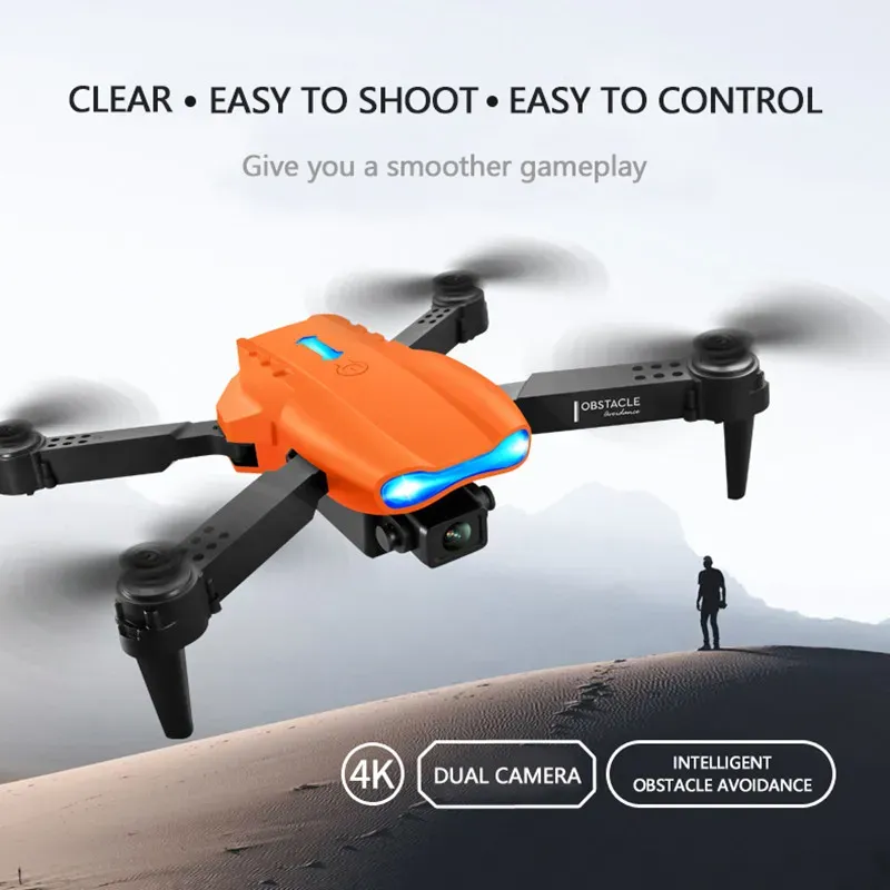 Quadcopter Drone with WiFi 4K HD Dual Camera Foldable Mini Drone E88 ...