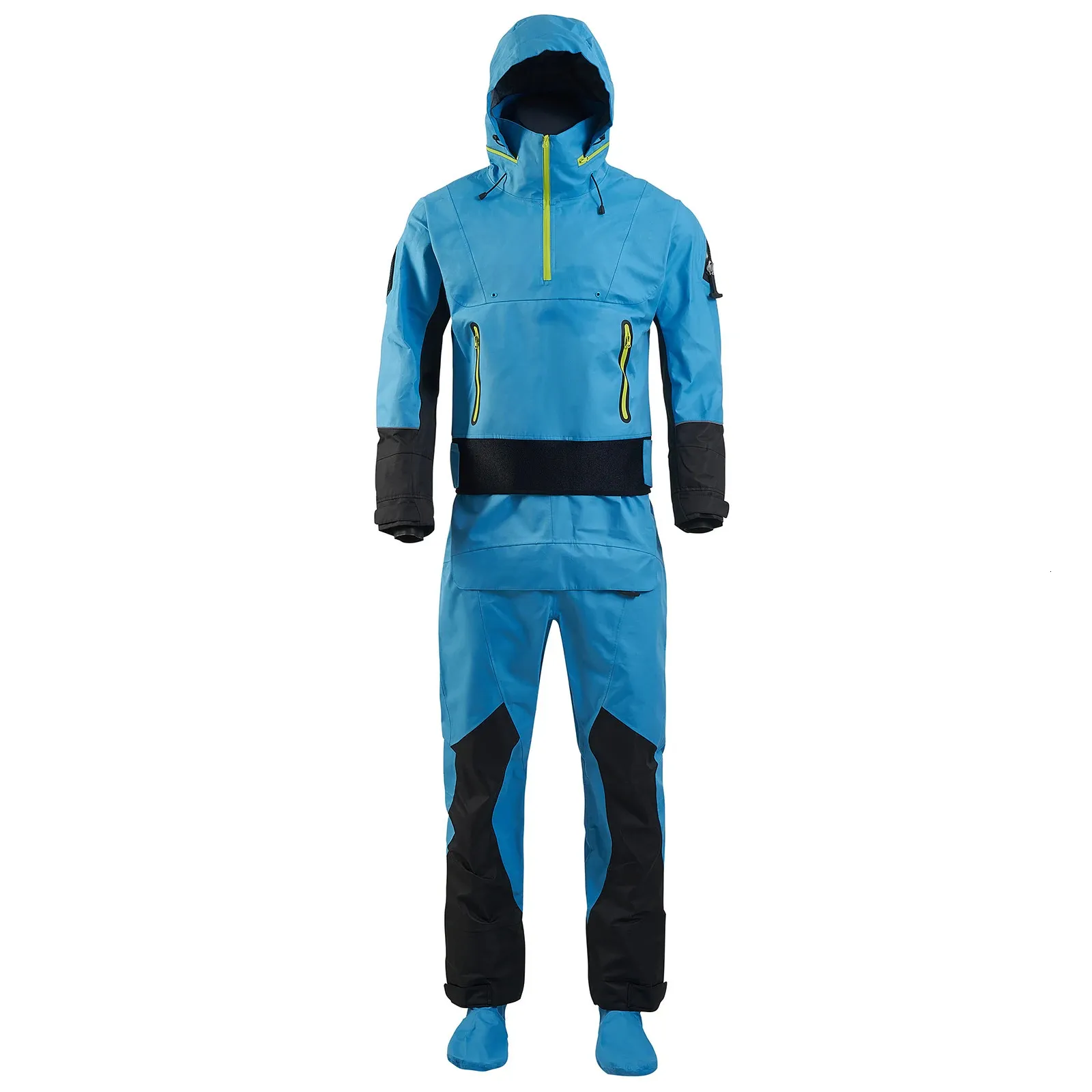 Men's Kayak Drysuit - Waterproof 3-Layer Dry Suit with Latex Cuffs ...