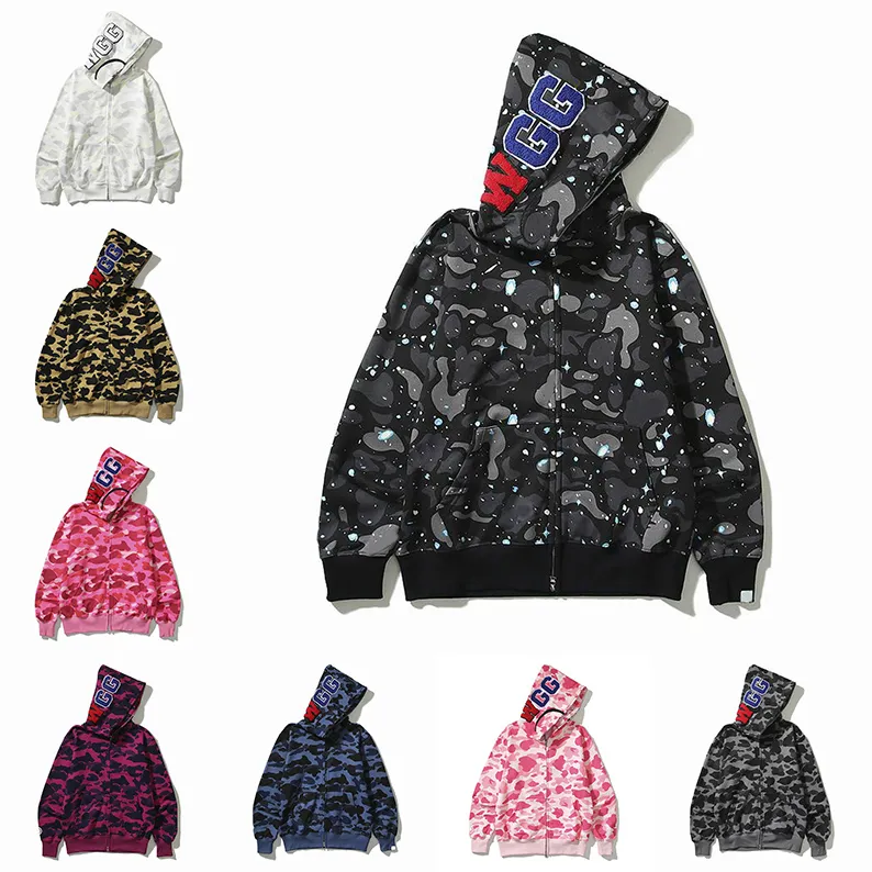 Sharks Hoodies Mens Womens Fashion Full Zip Up Deisigners Jackets Black ...