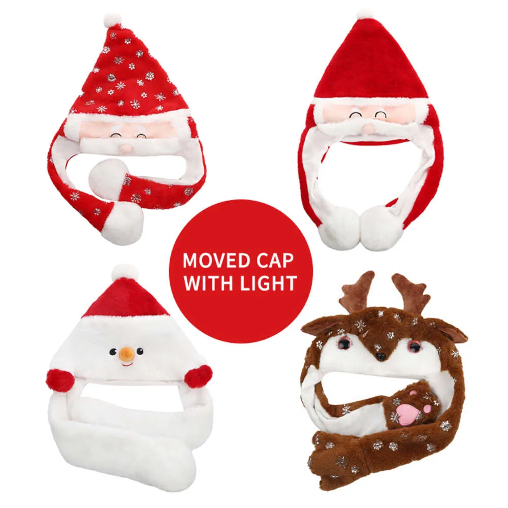 DHgate.com:Animated Christmas Plush Hat with LED Lights - Reindeer ...