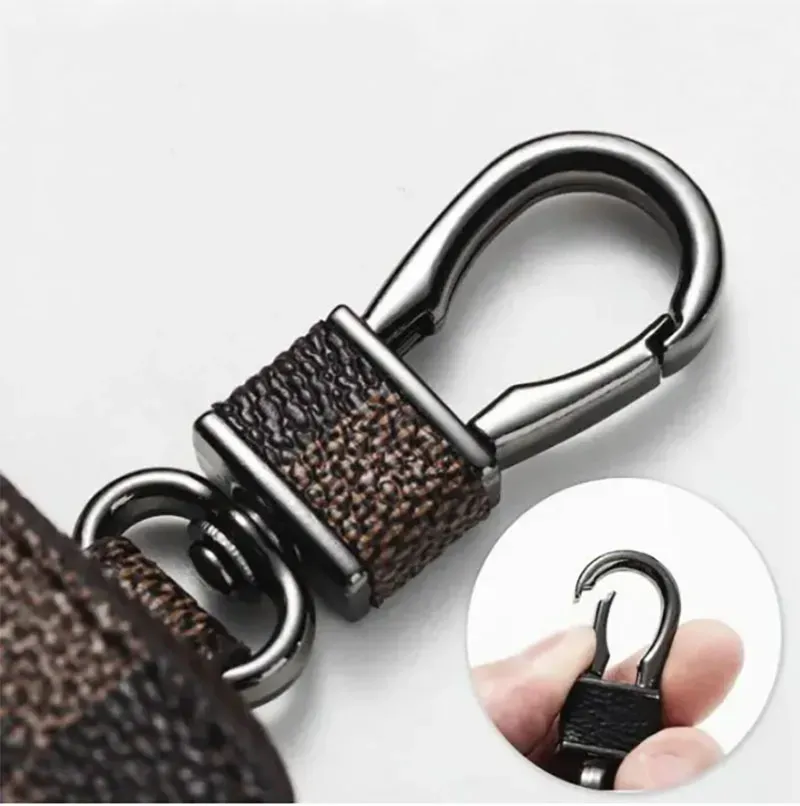 Mens PU Leather Keychain Pouch With Flower Pouch Black, Plaid, And ...
