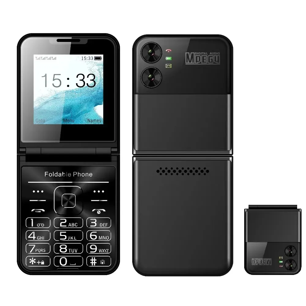 Unlocked 2G Flip Phone 2.6 Inch Screen, Quad Band GSM, 4 SIM, Speed ...