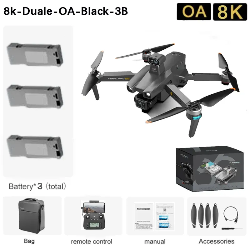 GSF AE86 Drone RC 8K HD Camera FPV 3 Axis Anti Shake Gimbal Obstacle ...