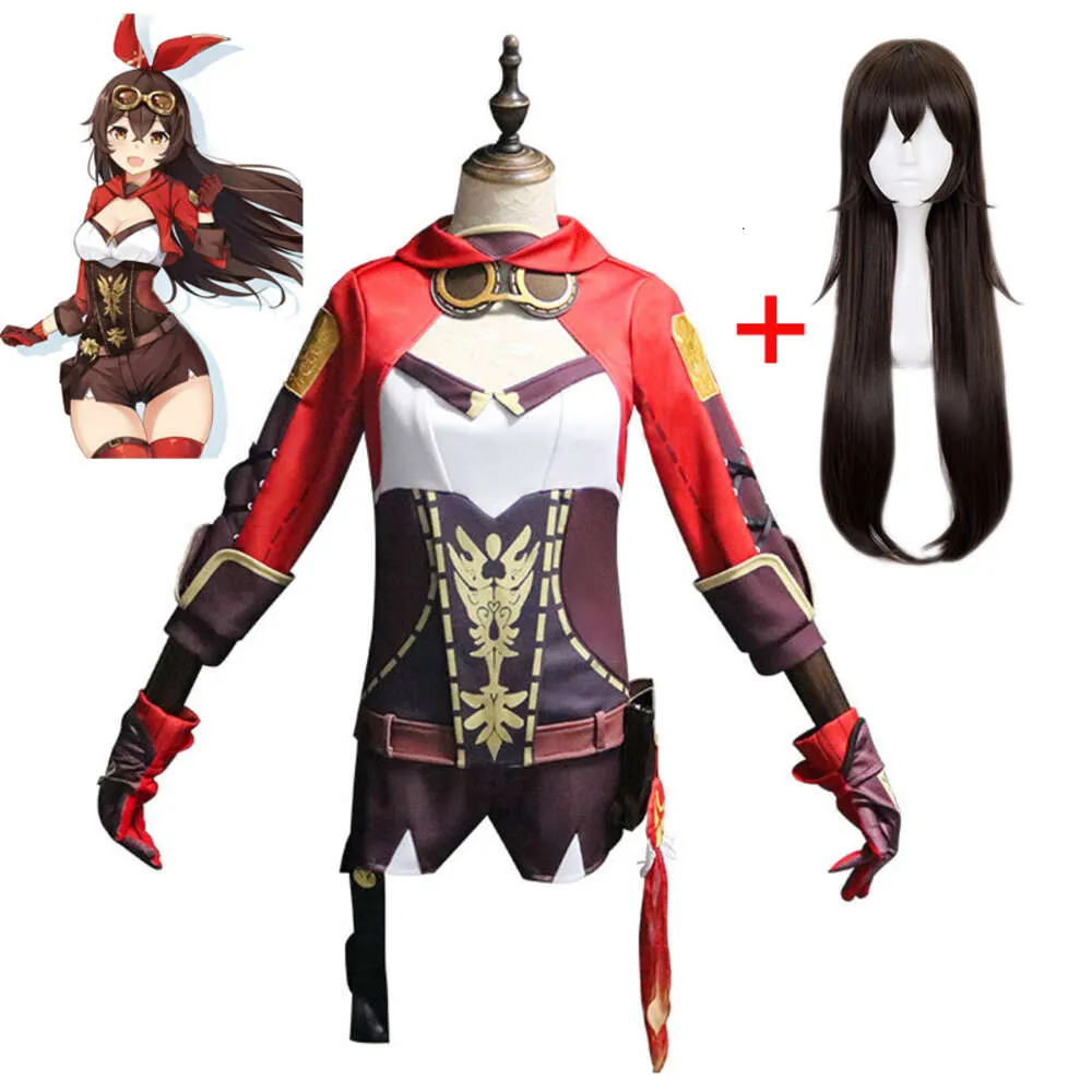 Genshin Impact Amber Cosplay Costume With Glasses, Headwear, Gloves ...