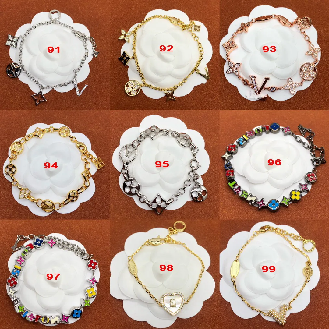 Gold Plated Classic Fashion Charm Bracelet Four-Leaf Clover Color ...