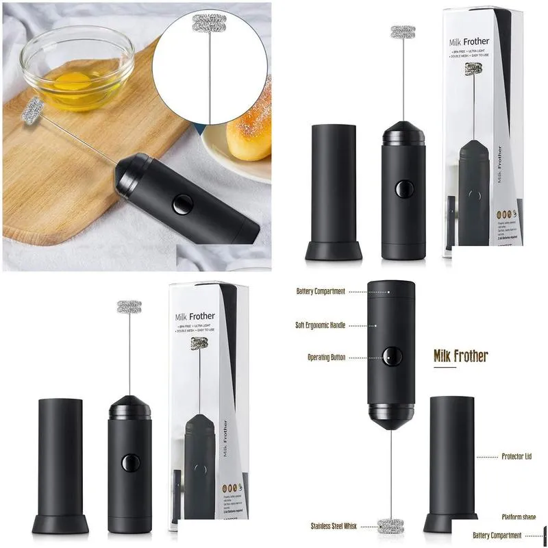 Handheld Electric Egg Whisk Beater And Coffee Milk Frother Battery ...