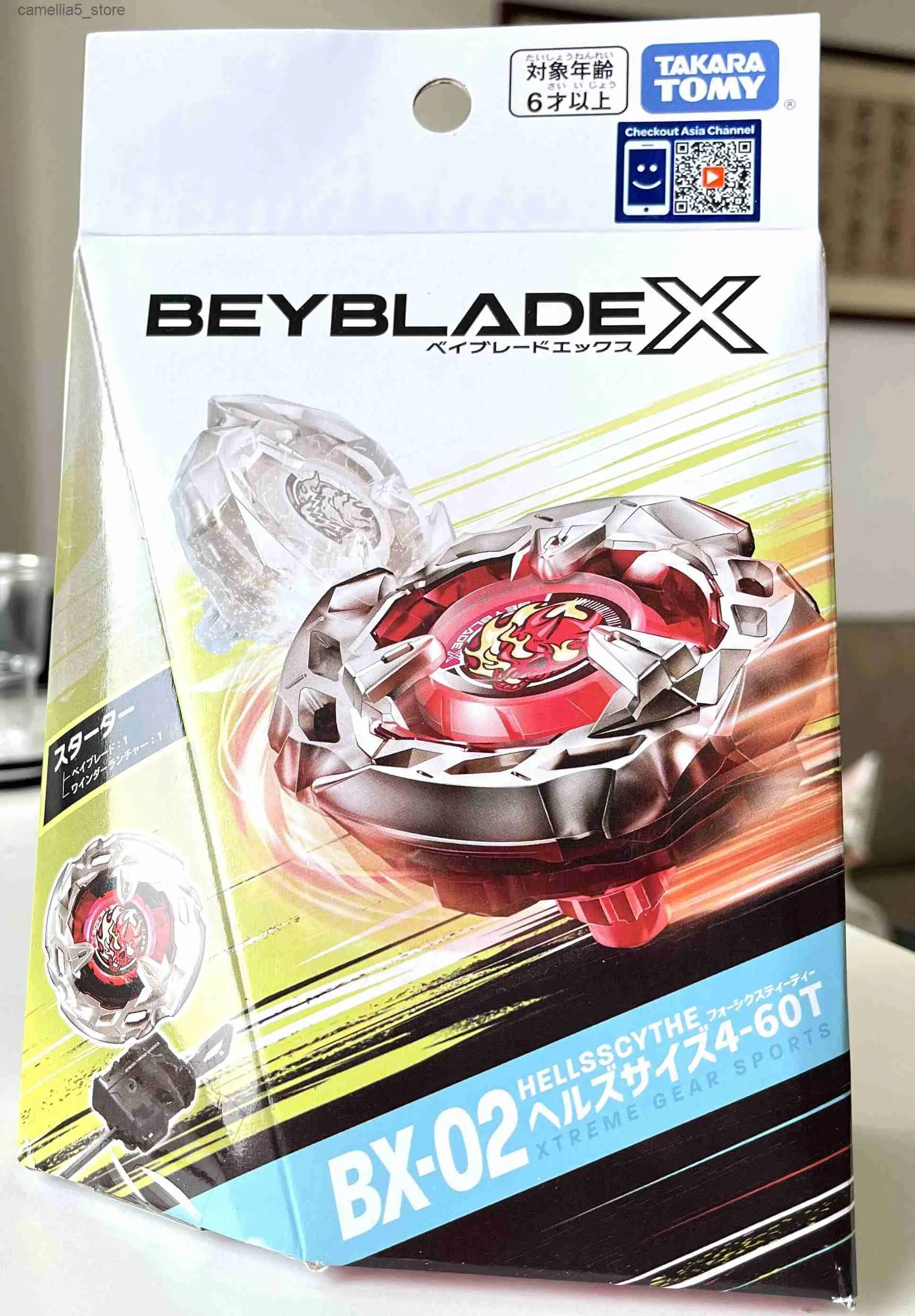 DHgate.com:Takara Tomy Beyblade X BX-02 Starter Hellscythe 4-60T Xtreme Q231013 Spinning Top ...