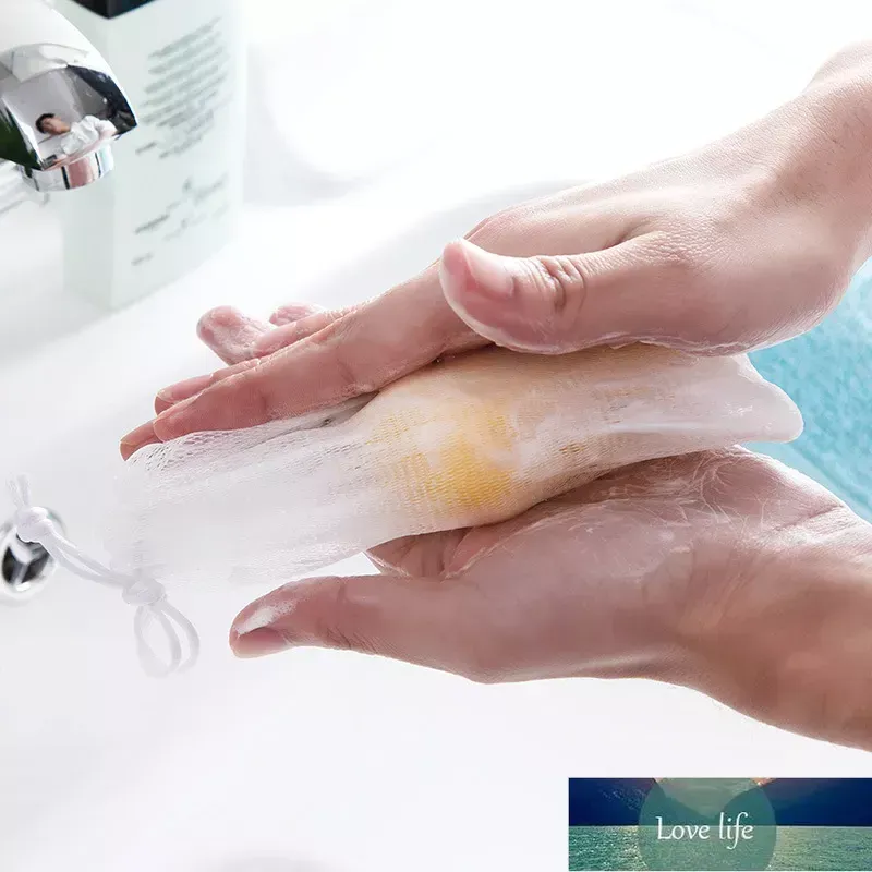 Simple 9x12cm Exfoliating Mesh Soap Pouch Bubble Foam Net Bath Scrubber ...