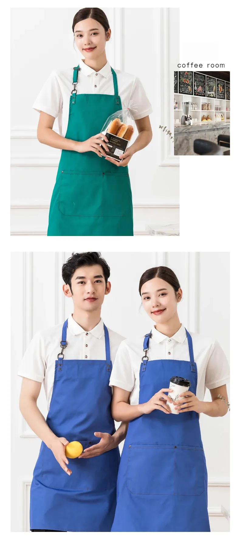 Aprons Bulk Waitress Aprons, 75cm Length, 65cm Width, Server Apron for ...