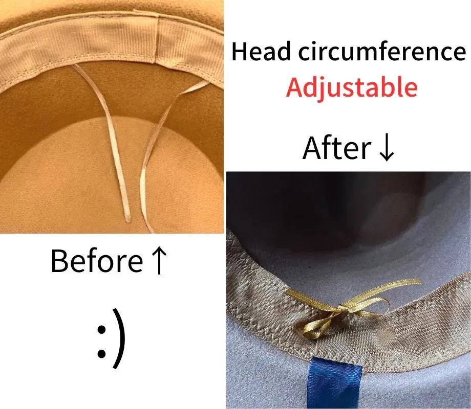 Wide Brim Fedora Hats Felt Fish Bone Belt Alloy Buckle British Flat ...