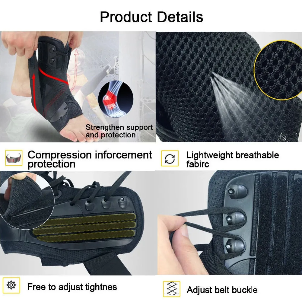 Ankle Support Lace Up Sport Pain Injury Safety Elastic Achilles Tendon ...