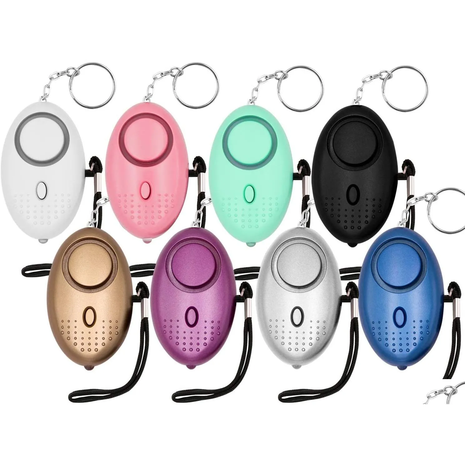 DHgate.com:130dB Personal Security Alarm Keychain for Women: Self-Defense Siren with LED Light ...