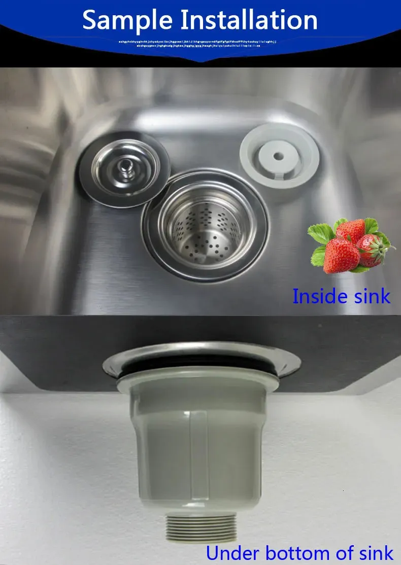 Kitchen Sink Drainer Basket: Stainless Steel Sink Strainer Filter For ...
