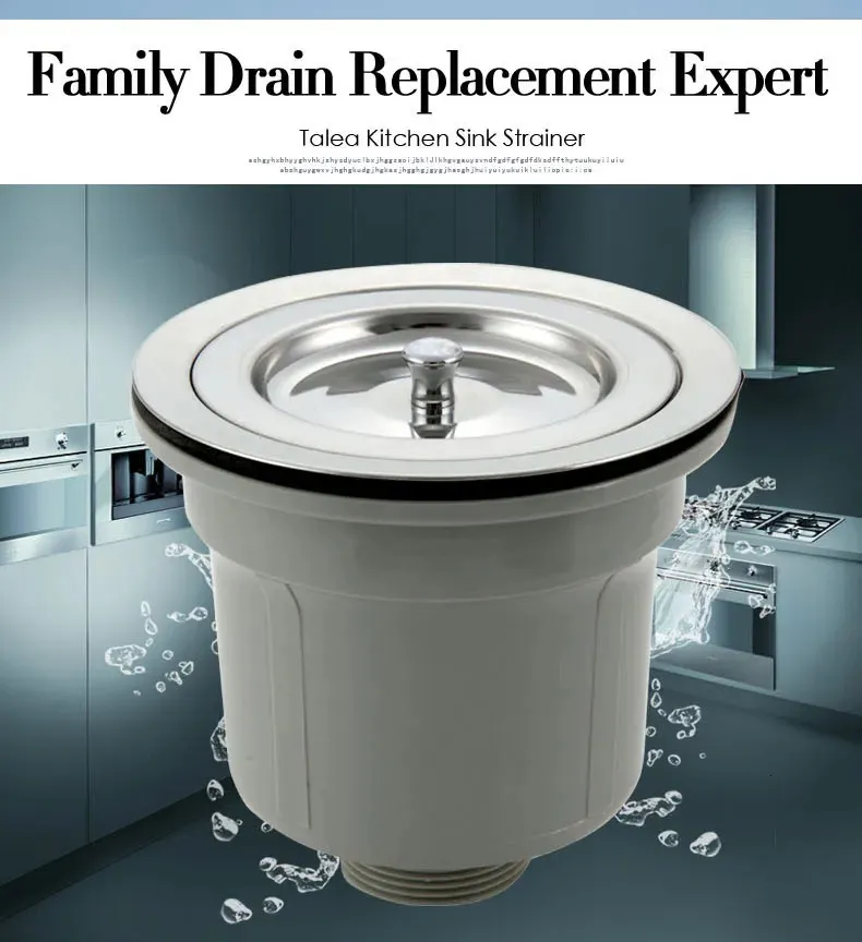 Kitchen Sink Drainer Basket: Stainless Steel Sink Strainer Filter For ...
