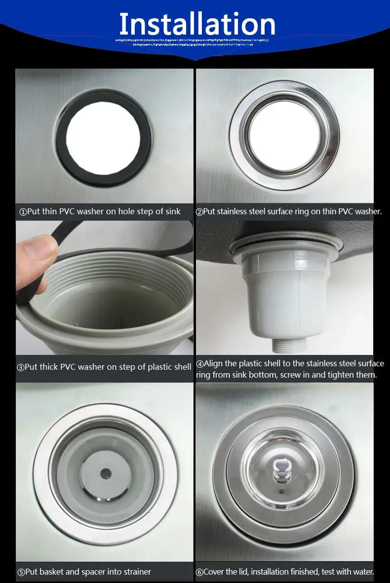 T Talea Stainless Steel Kitchen Sink Strainer With Basket Filter ...