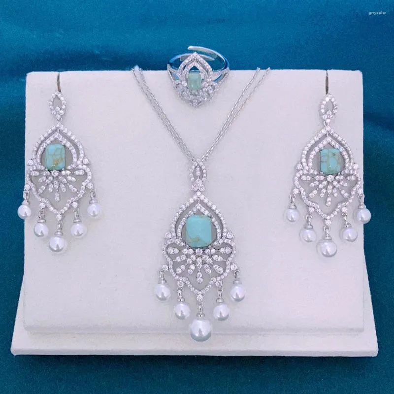 DHgate.com:Necklace Earrings Set TIRIM Small Women Jewelry Pearl Penden ...