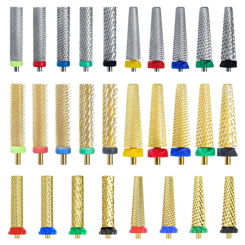 Tungsten Steel Nail Drill Bits Set - 24mm Long, Golden, Durable Milling ...