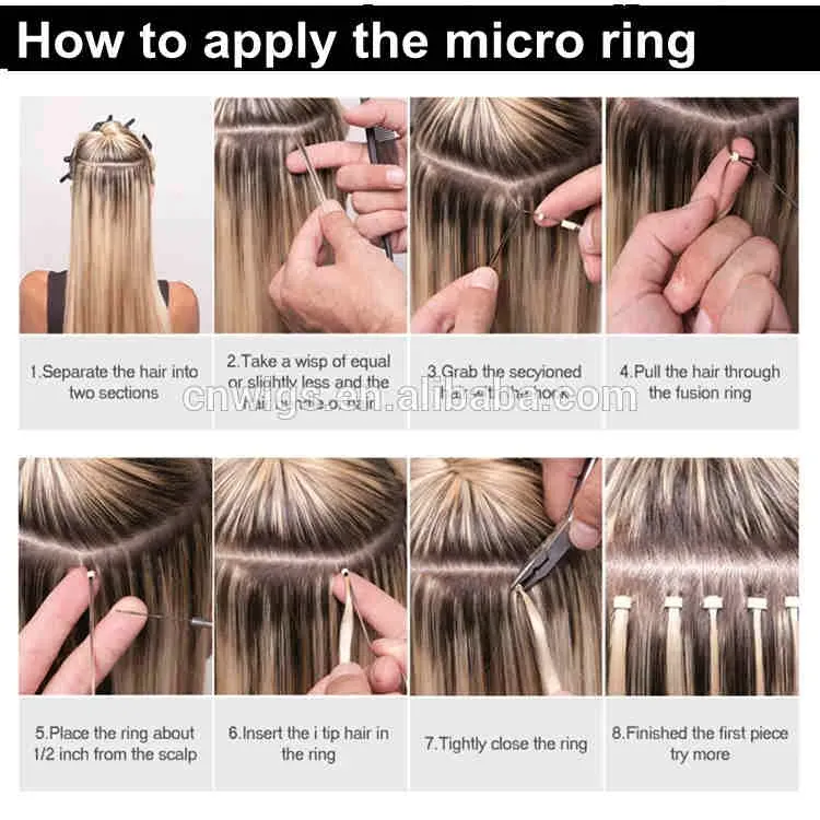 Long Euro Lock Micro Copper Tubes for Hair Extensions - 4.03.66mm ...