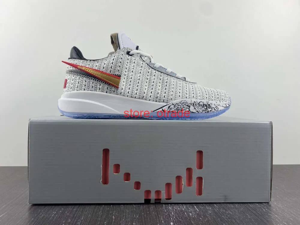 Lebron XX Men's Basketball Sneakers: Debut White/Metallic Gold-Black ...