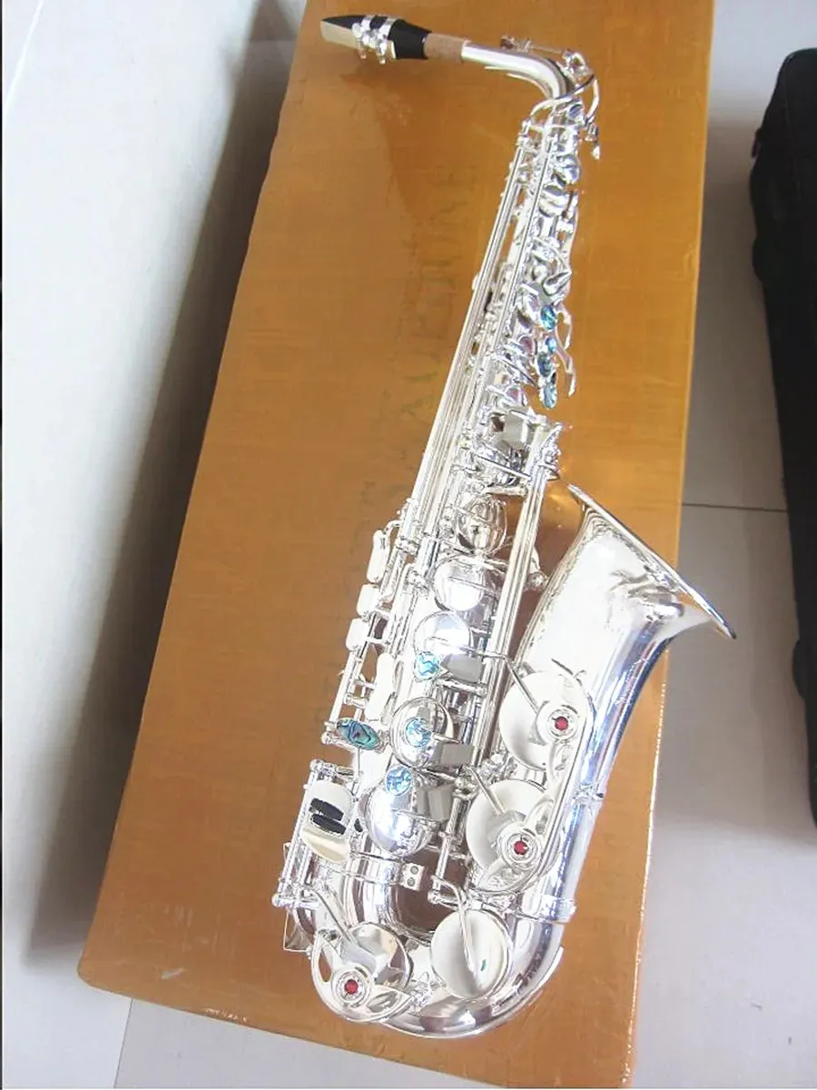 DHgate.com:Professional Silver-Plated E-Flat Alto Saxophone with Case ...