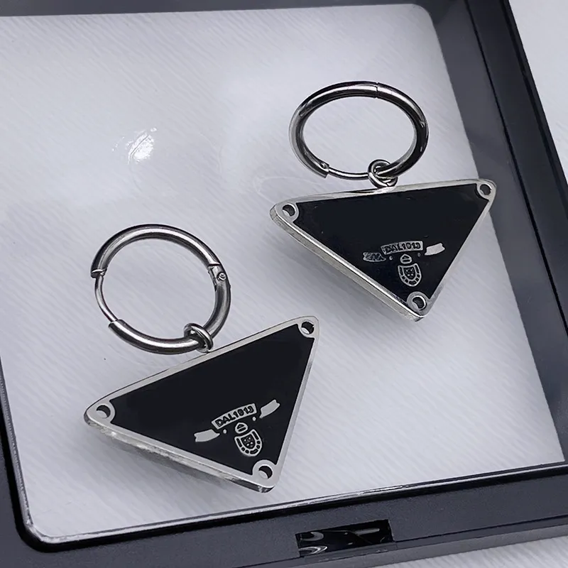 Luxury Stainless Steel Inverted Triangle P Letter Stud Earrings With ...