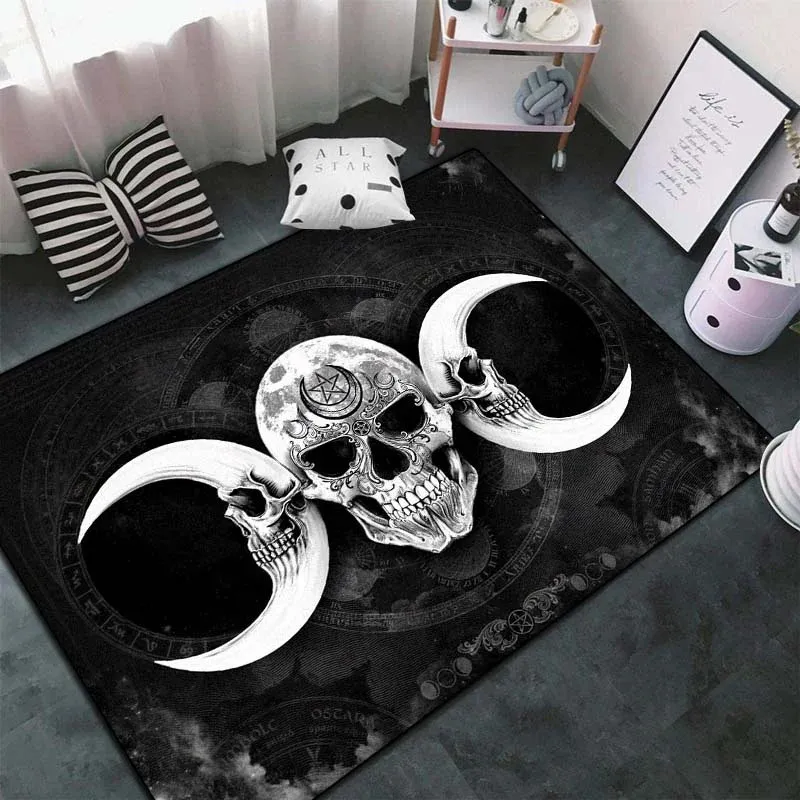 Tapis Autel Lune Magique Wicca Satanique Tapis Pour Salon Décoration De ...