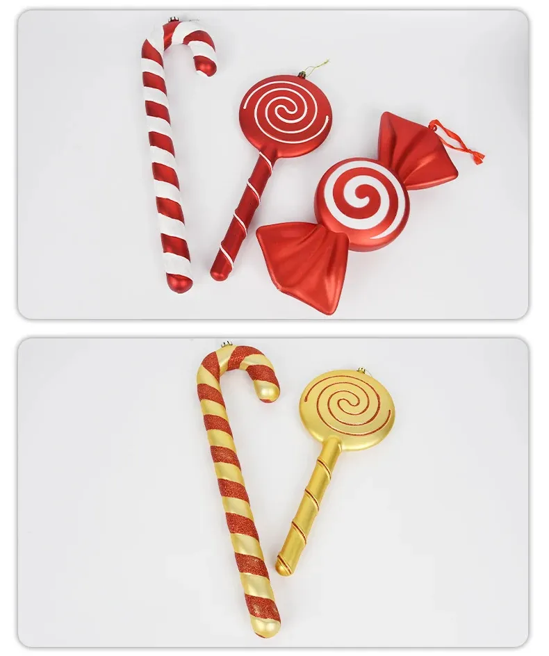 Festive Christmas Candy Ornaments: 30-40cm Lollipop & Cane Pendants ...