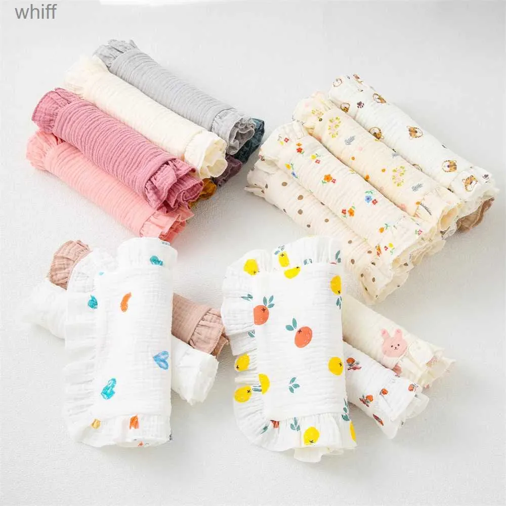 Soft Cotton Baby Burp Cloths - Gauze Bibs for Newborns, Absorbent ...